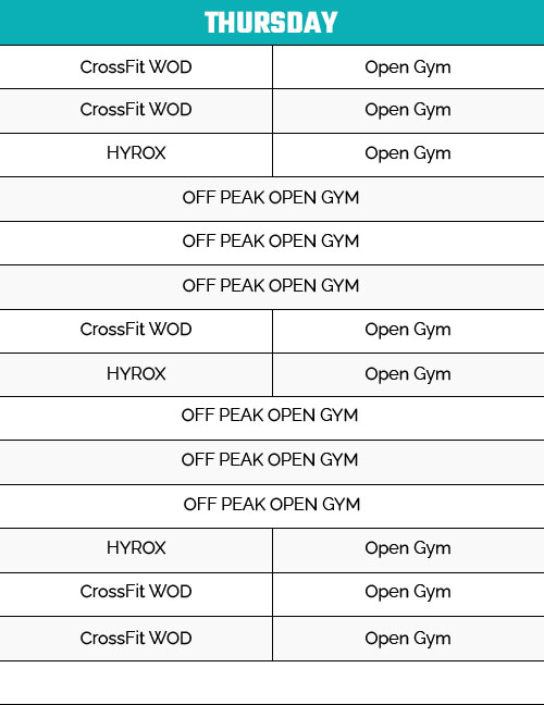 Timetable – One More Rep